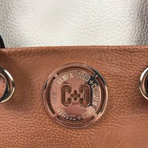 Coco + Carmen | Bags | Coco Carmen Neutral Woven Chain Crossbody Purse ...